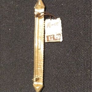 Monet | Jewelry | Vintage Monet Double Arrow Rhinestone Gold Tone Bar ...